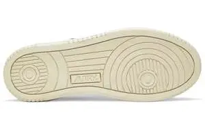 AUTRY Medalist Low Leather And Suede Sneakers - White/beige/red