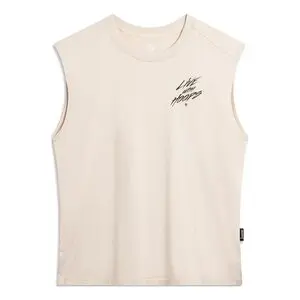 LI-NING Badfive Graphic Tank - Beige/black