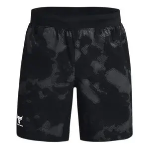 Under Armour Project Rock Woven Camo Printed Shorts - Black