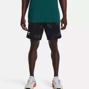 Under Armour Project Rock Woven Camo Printed Shorts - Black