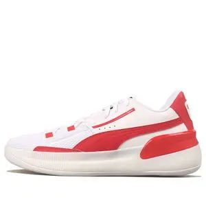 PUMA Clyde Hardwood Team Low Top Sneakers - Whitered