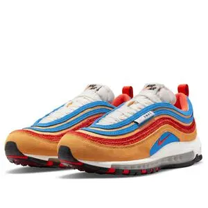 Nike Max 97 Se 'running Club' Sneakers - Yellow/blue/white
