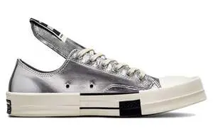 CONVERSE Rick Owens X Turbodrk Chuck 70 Low Lacquer Sneakers - Silver