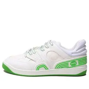 Gucci Basket Sneakers - White/green