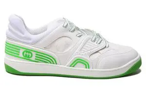 Gucci Basket Sneakers - White/green