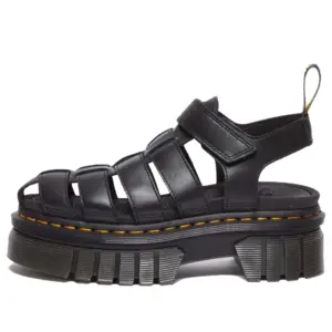 Dr. Martens Ricki Cage Leather Sandals - Black