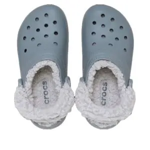 CROCS Classic Fleece Lined Clogs - Concrete/grey