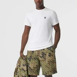 Burberry Monogram Motif Pattern Cotton Male - White