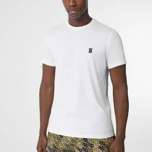 Burberry Monogram Motif Pattern Cotton Male - White