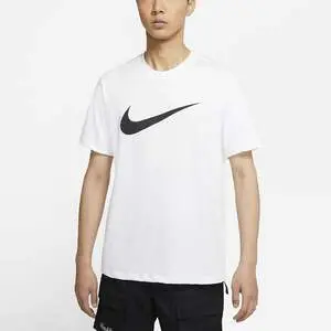 Nike As Nsw Tee Icon Swoosh Casual Sports Round Neck Short Sleeve T-shirt - White
