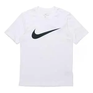 Nike As Nsw Tee Icon Swoosh Casual Sports Round Neck Short Sleeve T-shirt - White