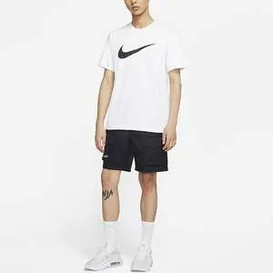 Nike As Nsw Tee Icon Swoosh Casual Sports Round Neck Short Sleeve T-shirt - White