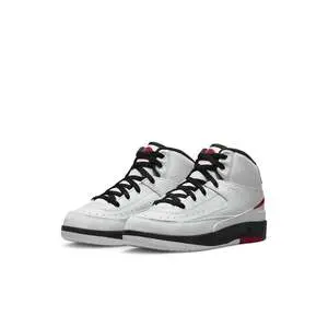 JORDAN 2 Retro High Top Sneakers - White/black/red