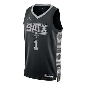 Nike Victor Wembanyama San Antonio Spurs Statement Edition Swingman Jersey #1 - Black/flat Silver