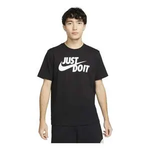 Nike Just Do It Swoosh T-shirt Asia Sizing 'black White - Black/white