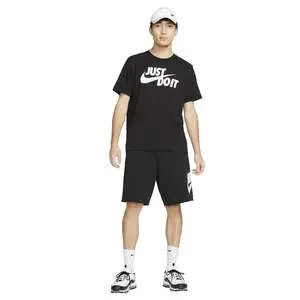 Nike Just Do It Swoosh T-shirt Asia Sizing 'black White
