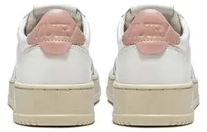 AUTRY Medalist Leather Low Top Sneakers - White/pink