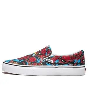 VANS Vans Marvel X Slip-On "Spiderman" Graphic Canvas Sneakers Red/blue