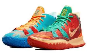 Nike Sneaker Room X Kyrie 7 'mom' Basketball Sneakers - Red/blue/orange