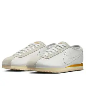 Nike Cortez Perforated Swoosh Sneakers - White/bronze/light Bone