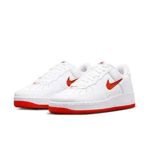 Nike Force 1 Low Athletic Sneakers - White/university Red