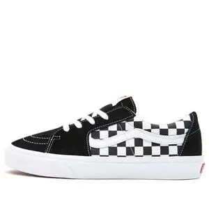 VANS Sk8-low Checkerboard Lace-up Sneakers - Black