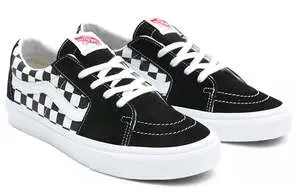 VANS Sk8-low Checkerboard Lace-up Sneakers - Black