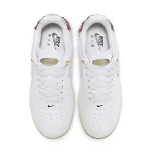 Nike Force 1 Low "white Multi Patch" Sneakers - White/black/red