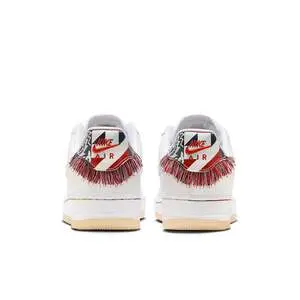 Nike Force 1 Low "white Multi Patch" Sneakers - White/black/red
