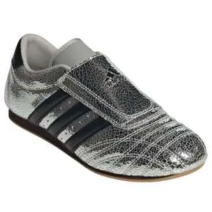 Adidas Taekwondo Metallic Silver Athletic Sneakers - Metallic Silver/black