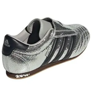Adidas Taekwondo Metallic Silver Athletic Sneakers - Metallic Silver/black
