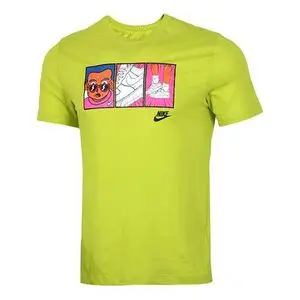 Nike Applique T-shirt 'green - Green/black