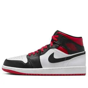 JORDAN Air Jordan 1 Mid Sneakers Black/white/red