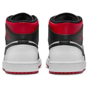JORDAN 1 Mid Sneakers - Black/white/red