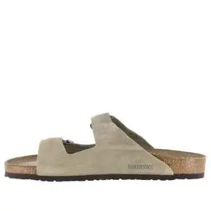 BIRKENSTOCK Arizona Suede Leather Sandals - Tan