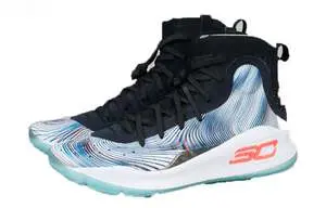 Under Armour Curry 4 'more Magic' High Top Sneakers - Black/blue/white