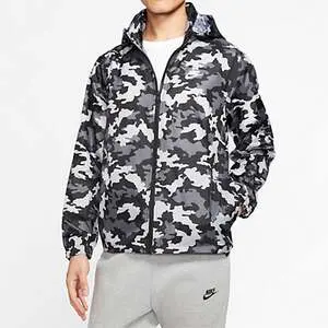 Nike Camouflage Pattern Hooded Zipper Jacket