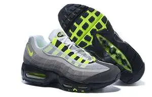 Nike Max 95 Og 'neon' 2015 Athletic Sneakers - Black/volt-medium Ash-dk Pwtr