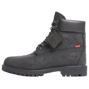 Timberland X Supreme Diamond Plate 6 Inch Premium Waterproof Boots - Black