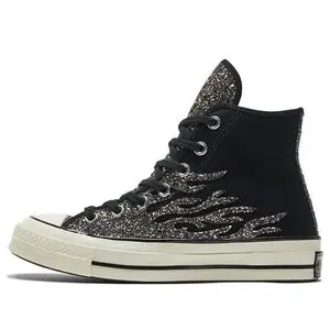CONVERSE Chuck 70 High Archival Glitter Flame Sneakers - Black