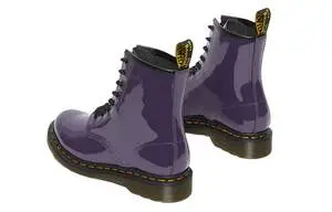 Dr. Martens Patent Leather Lace Up Boots - Blackpurple