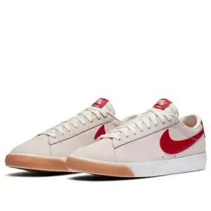 Nike Blazer Low Gt Sb "cardinal Redretro Skatecasuallow Top" Sneakers - Whitered