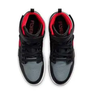 JORDAN 1 High Flyease "smoke Grey Gym Red - Black/smoke Grey/white