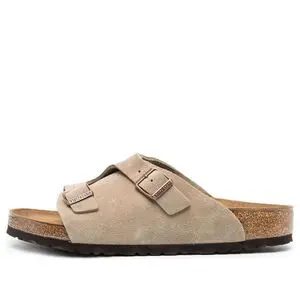 BIRKENSTOCK Birkenstock Zurich Suede Leather Sandals Grey/caramel
