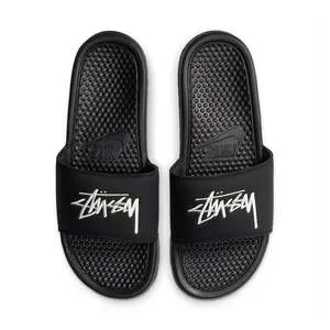 Nike X Stussy Benassi Slides - Black