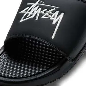 Nike X Stussy Benassi Slides - Black