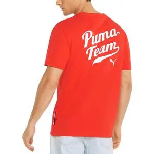 PUMA Word Team Graphic Tee 'red - Red/white