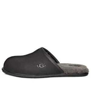 UGG Scuff Leather Slipper - Black