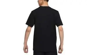 Nike Leisure Sports Letter Print Crewneck Short Sleeve - Black