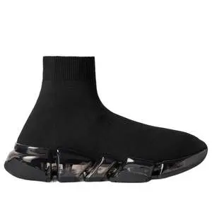 Balenciaga Speed 2.0 Clear Sole Sock Sneakers - Black